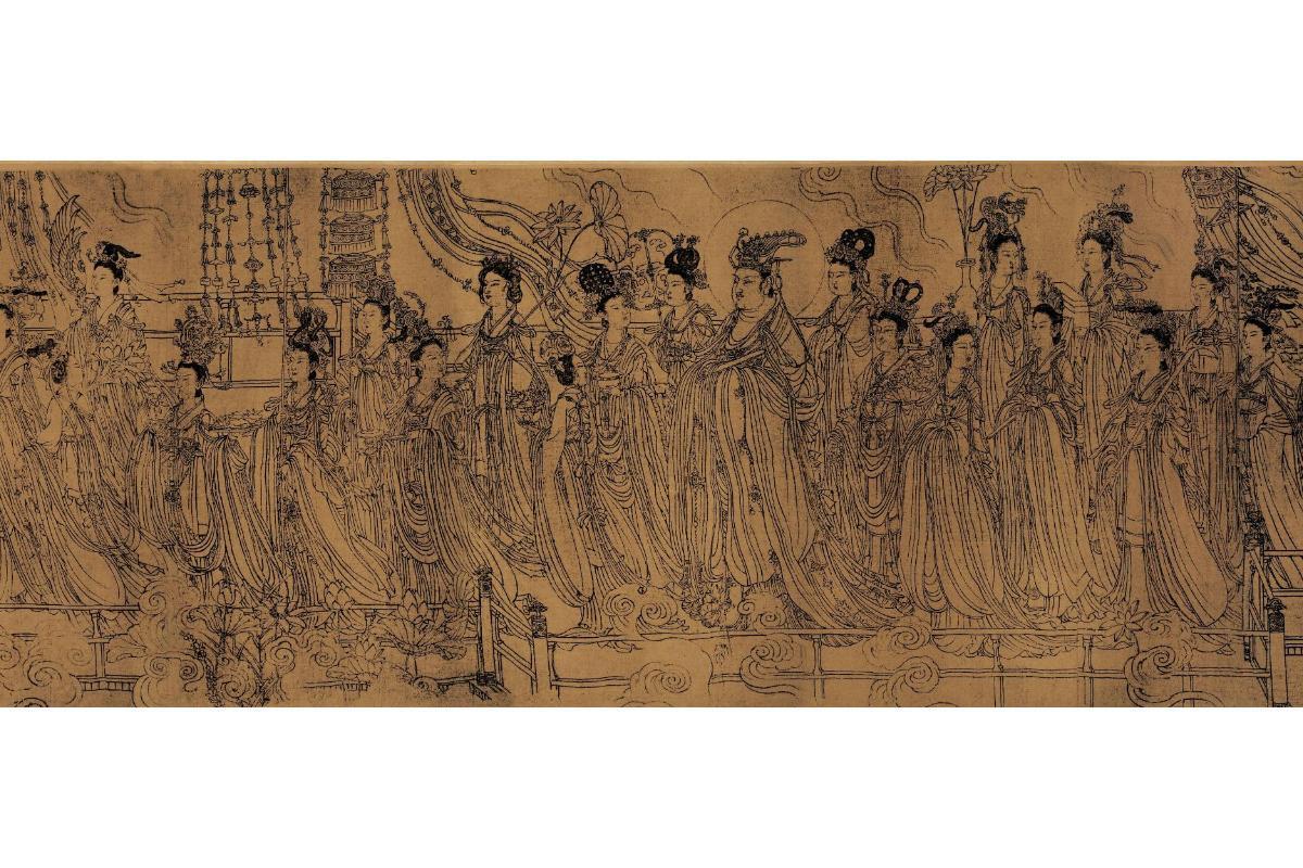 八十七神仙卷 唐代画家吴道子所绘的绢本白描长卷 搜狗百科