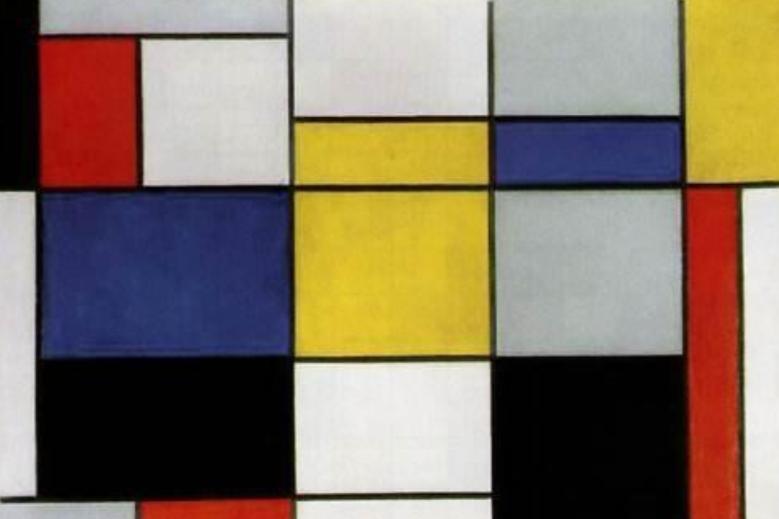 红,黄,蓝的构成(1930年蒙德里安创作的油画)_搜狗百科